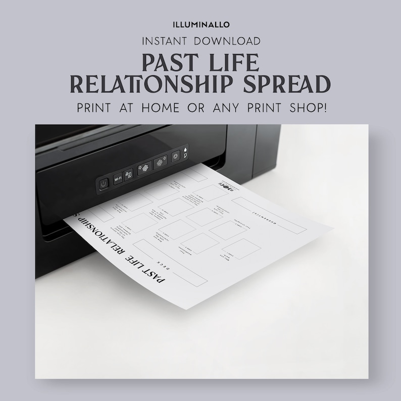 Past Life Tarot Spread Guided Worksheet, Past Life Reading, Tarot ...