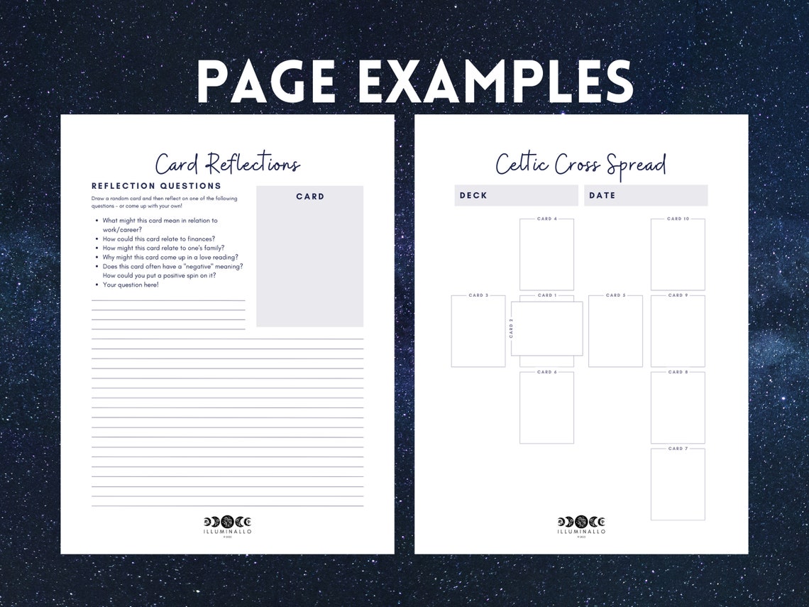 Tarot Journal Printable Tarot Journal Tarot Workbook Tarot | Etsy