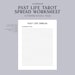 Past Lives Tarot Spread Printable, Past Lives Tarot Worksheet, Tarot ...