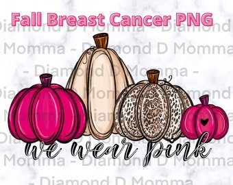 Pink Breast Cancer Pumpkins Clipart - Etsy
