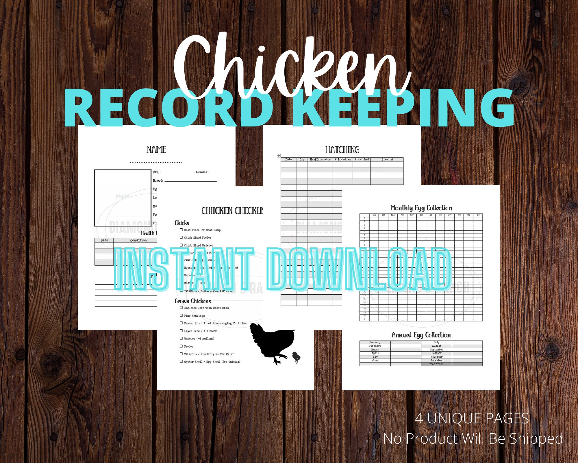 Chicken Record Keeping - Etsy