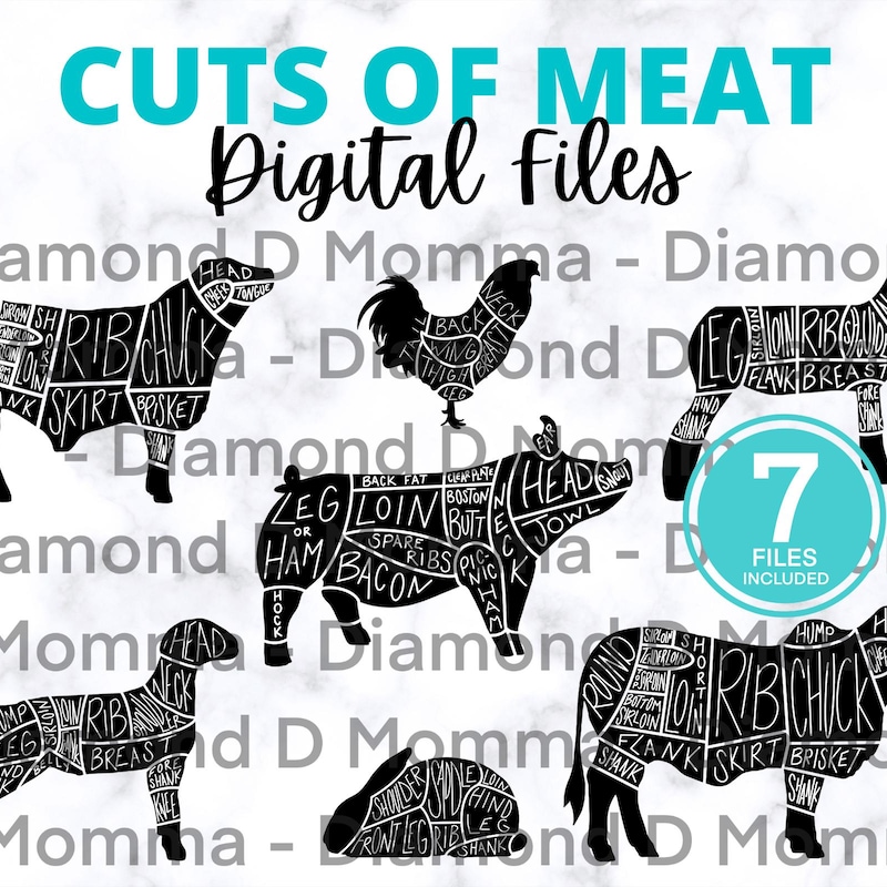 Poster of Meat Cuts - Etsy