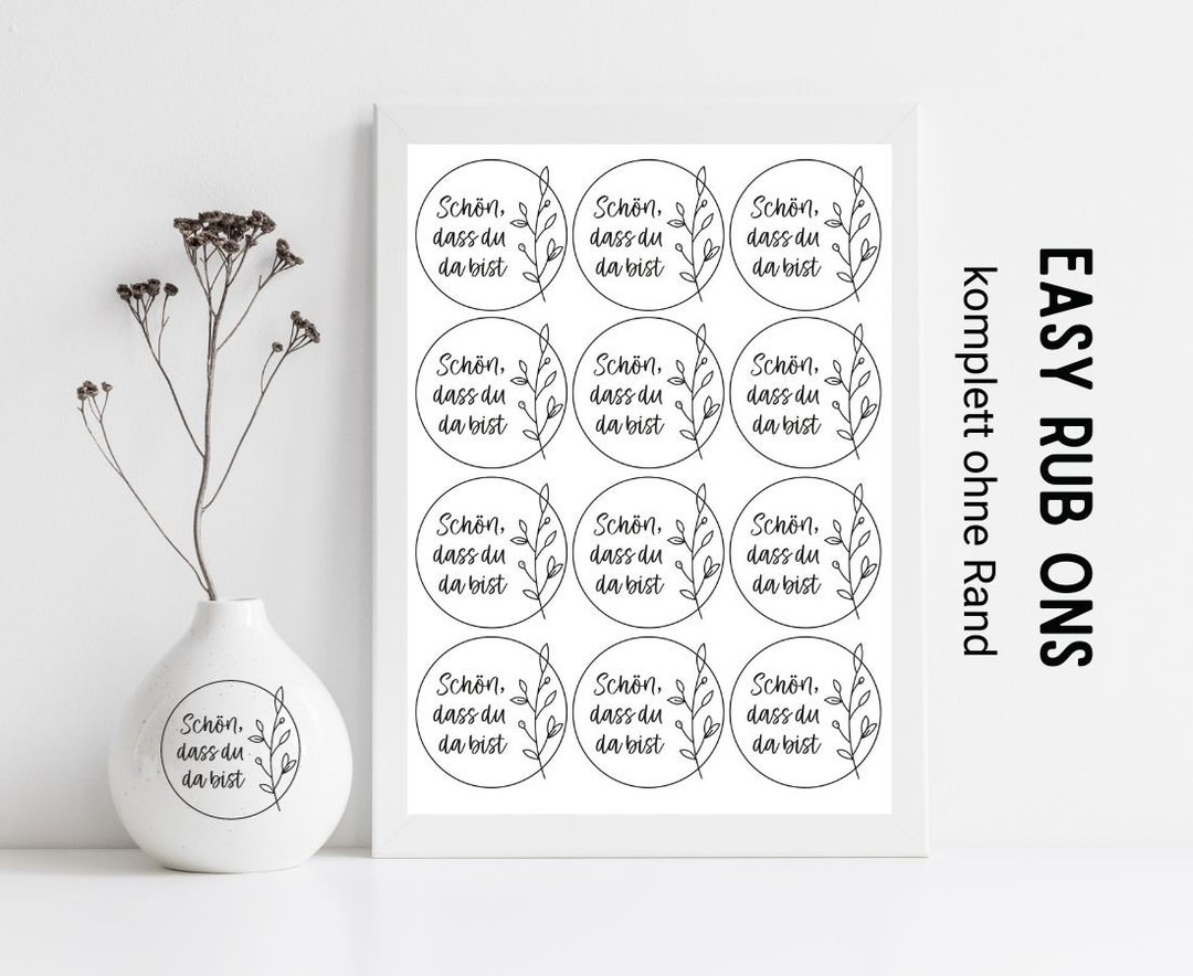 Easy Rub Ons komplett randlos Sticker, Rubbelsticker für Raysin ...