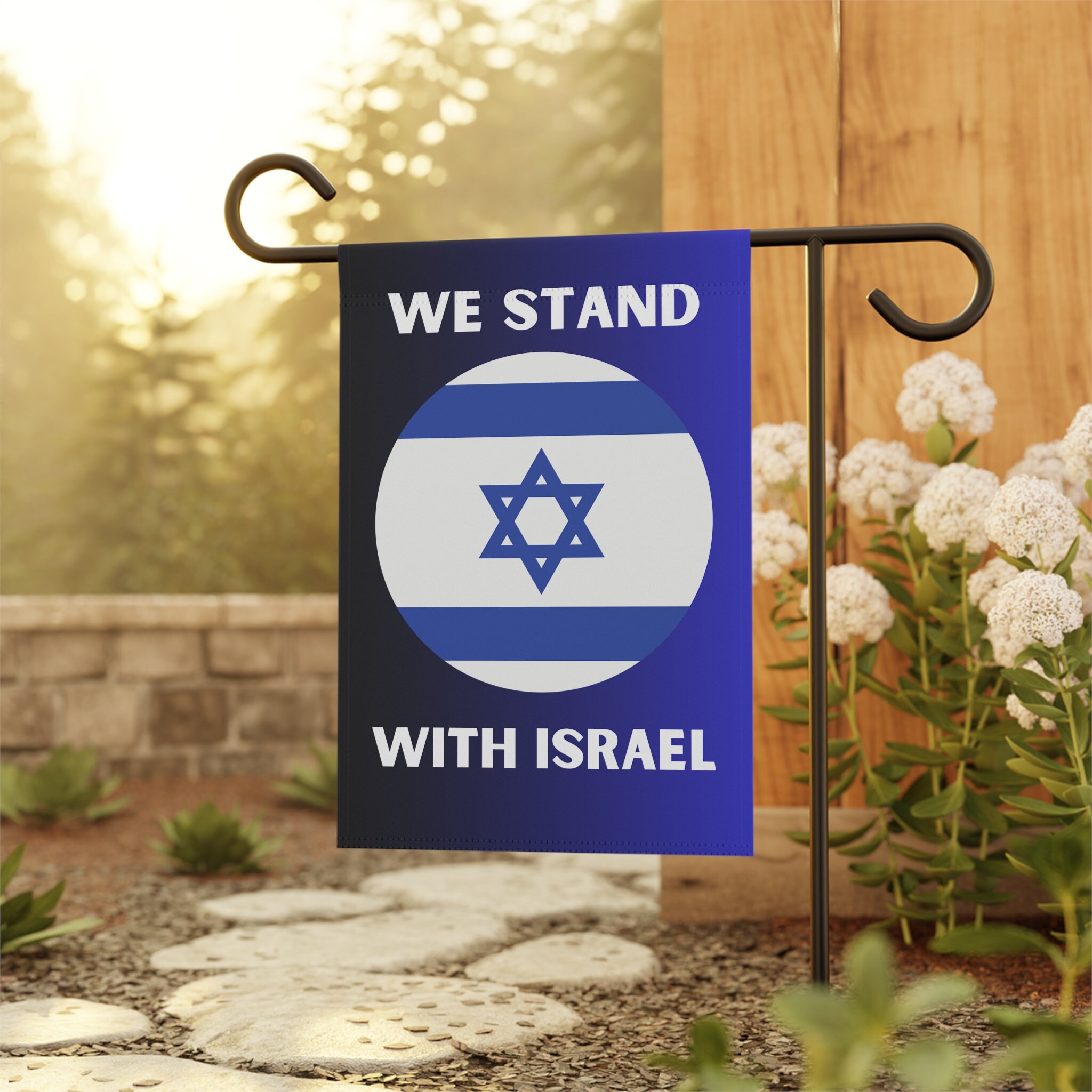 Israel Flag, Support Israel Garden Flag, We Stand With Israel Flag sold ...