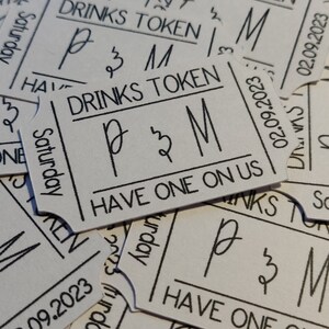 Drinks Tokens | Personalised Wedding Drinks Tokens | Wedding ...