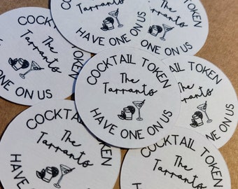 Drinks Tokens | Personalised Wedding Drinks Tokens | Wedding ...