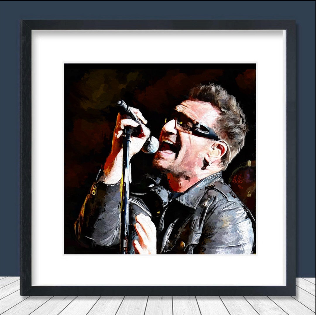 Bono U2 Were One Framed Limited Edition Wall Art Print. Original Hand ...