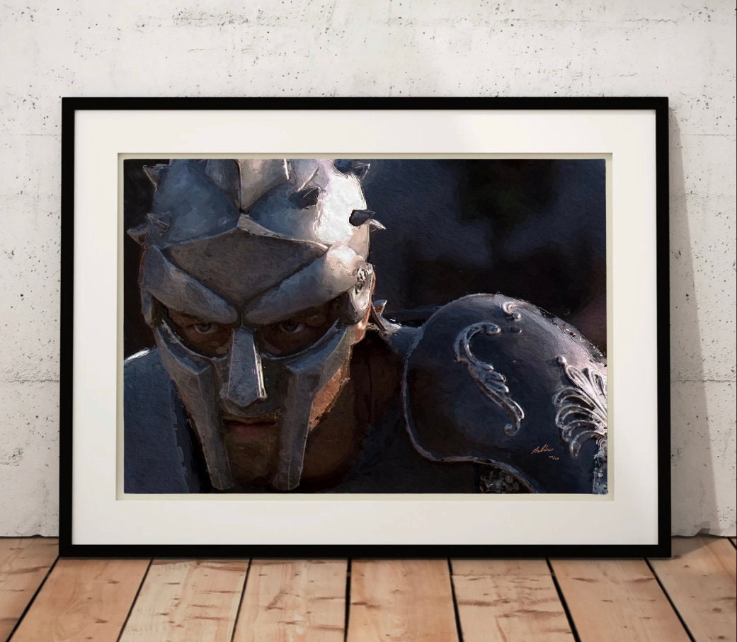 Gladiator Wall Art Print, Maximus Poster, Movie Home Decor Russell ...