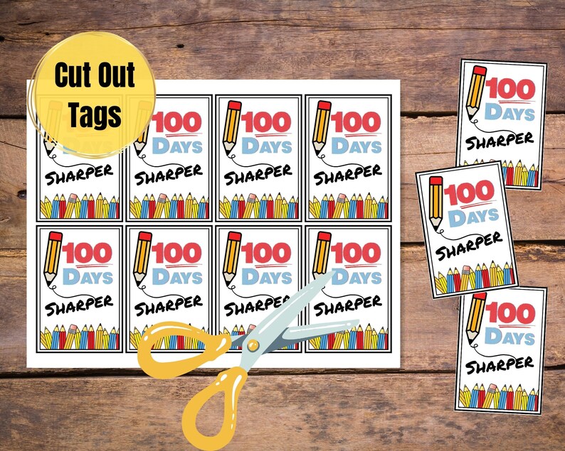100th Day of School Printable Gift Tags for Students, Gift From ...