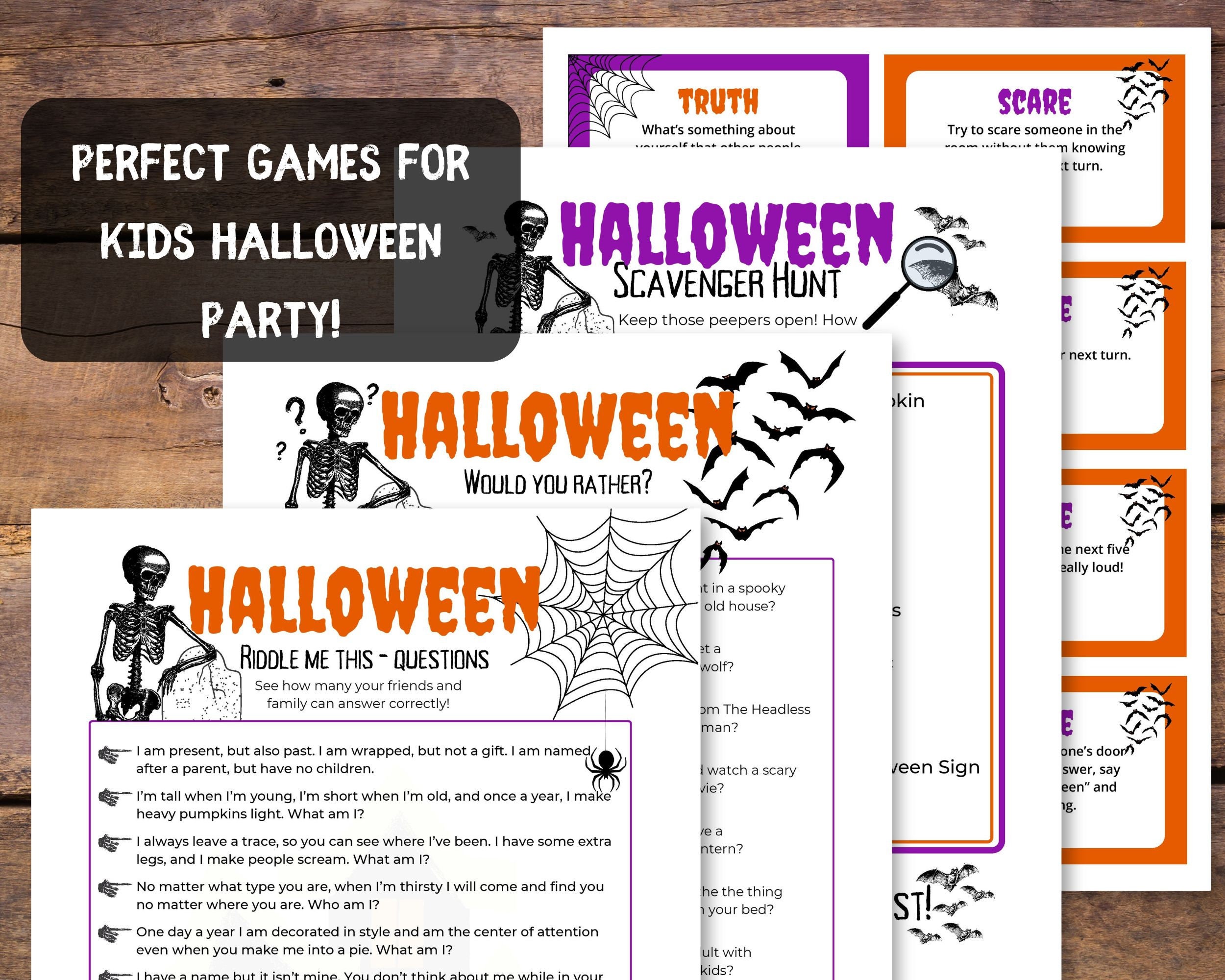 Halloween Games Bundle, Printable Halloween Games for Kids - Etsy