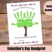 Valentine's Day Handprint Craft, Tree Handprints Printable - Etsy
