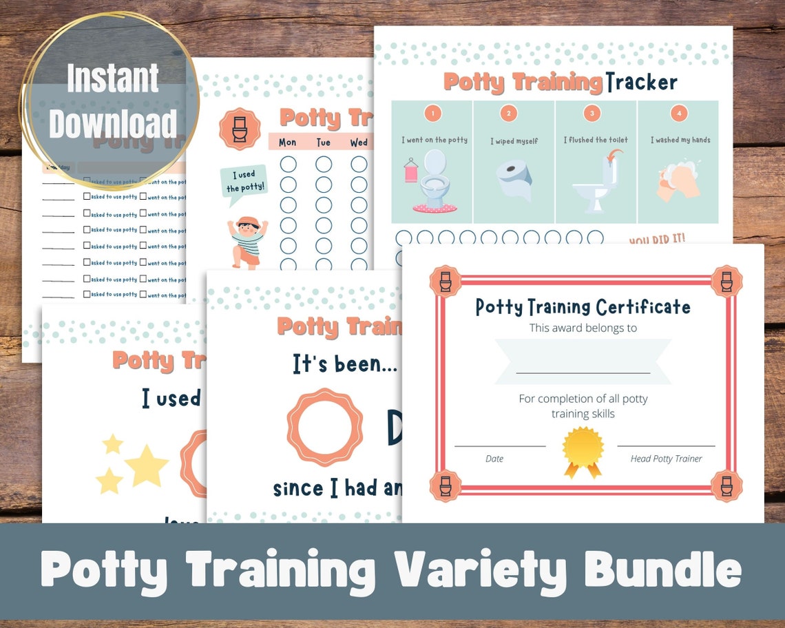 Potty Training Trackers, Printable Potty Training Bundle - Etsy