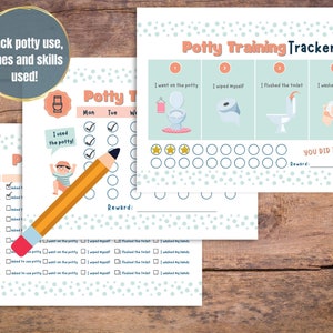 Potty Training Trackers, Printable Potty Training Bundle - Etsy