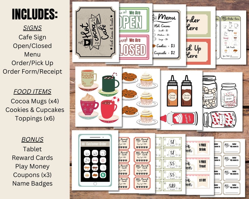 Pretend Play Hot Cocoa Stand, Printable Hot Chocolate Stand Set - Etsy