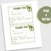 Printable Kids Fill in the Blank Thank You, Kids Dinosaur Thank You ...