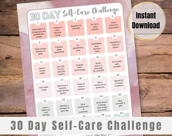 30 Day Self-care Challenge - Etsy