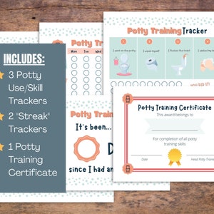 Potty Training Trackers, Printable Potty Training Bundle - Etsy