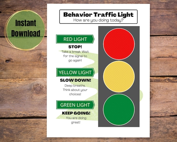 Preschool Traffic Light Printable