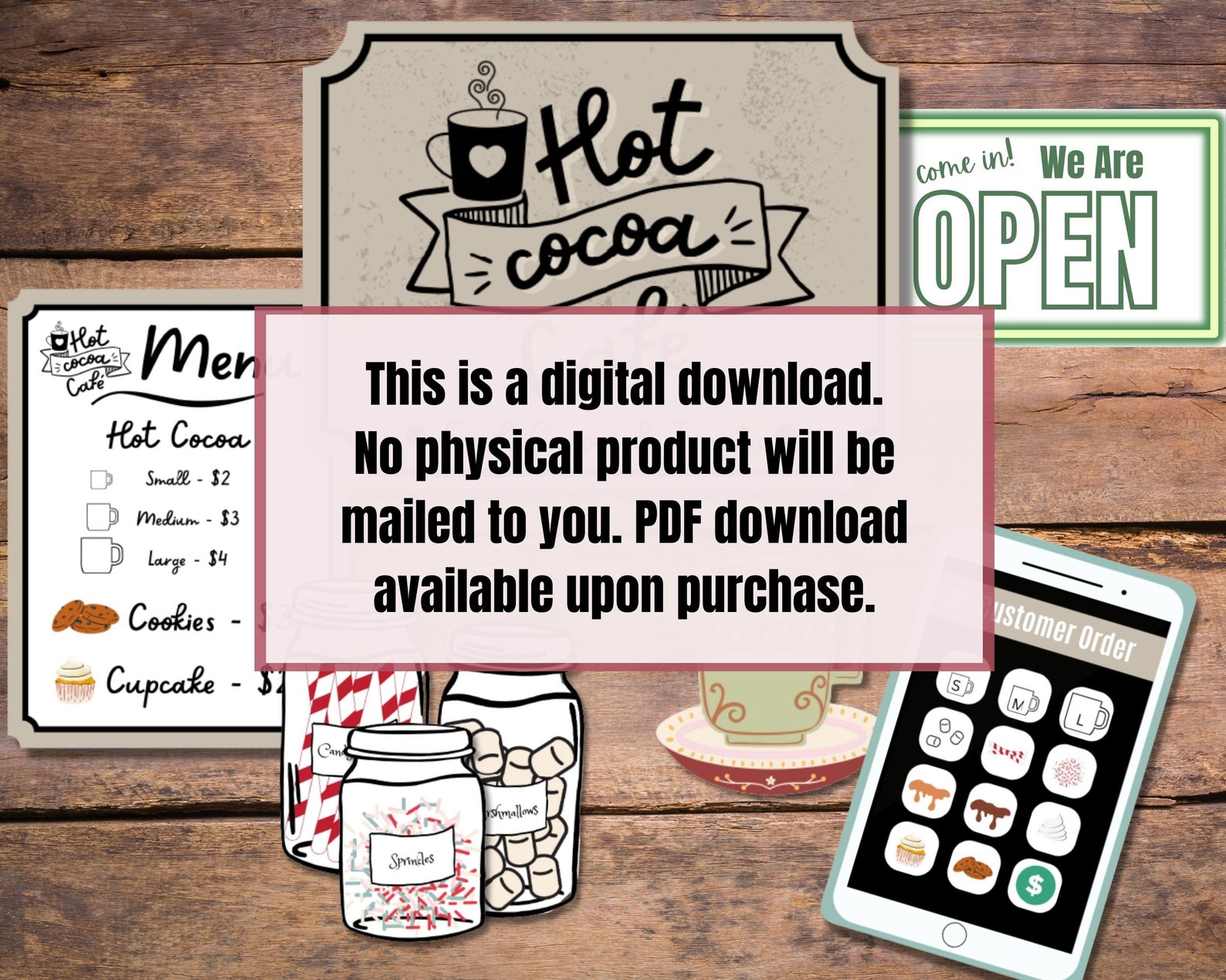 Pretend Play Hot Cocoa Stand, Printable Hot Chocolate Stand Set - Etsy