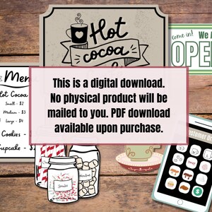 Pretend Play Hot Cocoa Stand, Printable Hot Chocolate Stand Set - Etsy