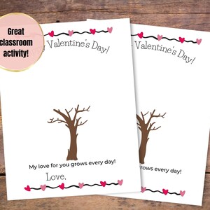 Valentine's Day Handprint Craft, Tree Handprints Printable - Etsy