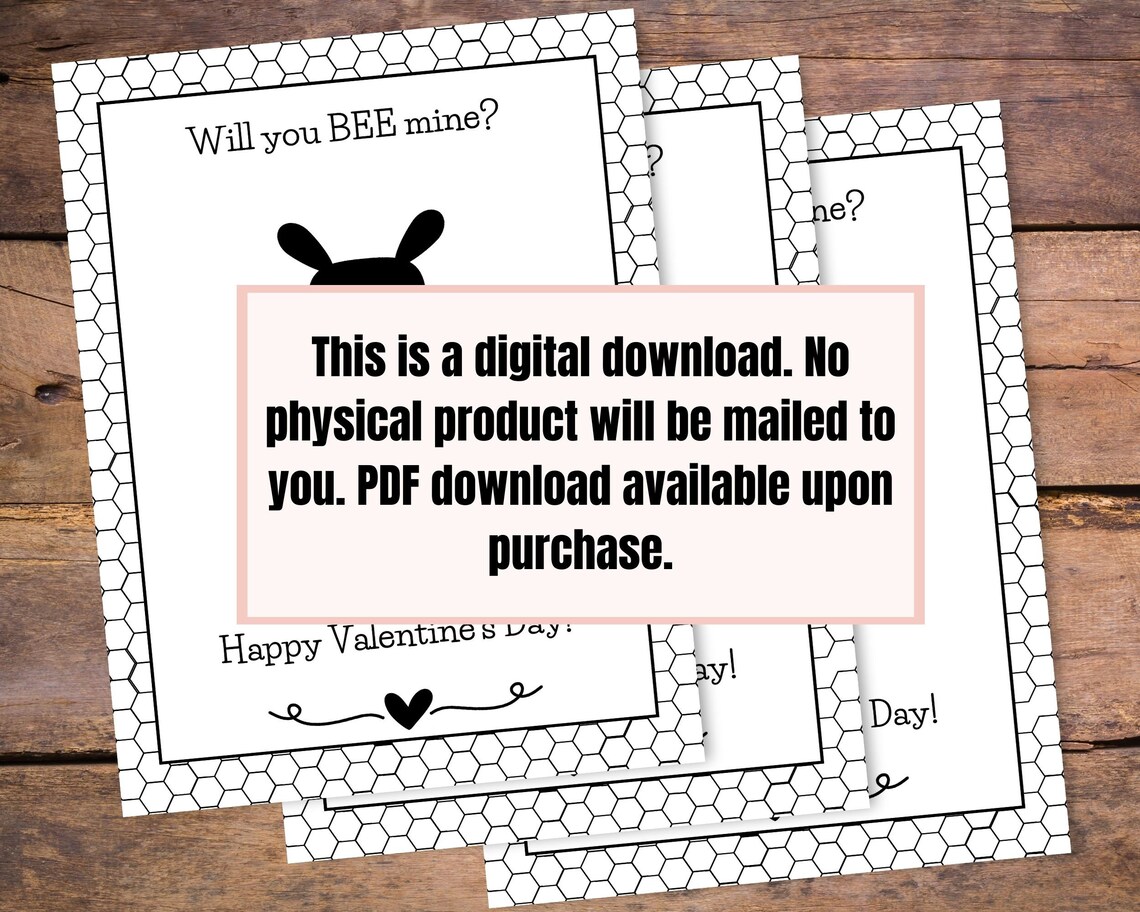 Valentine's Day Handprint Craft, Printable Bee Mine Handprint for Kids ...