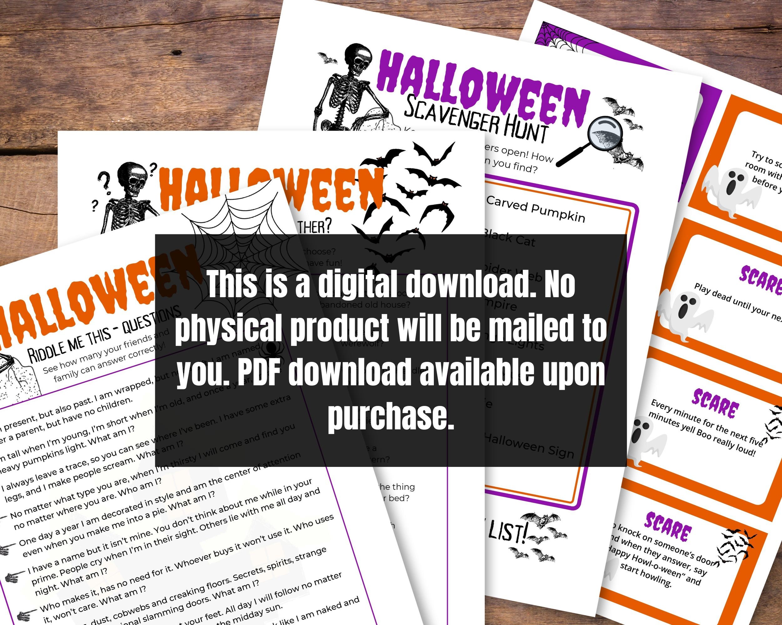 Halloween Games Bundle, Printable Halloween Games for Kids - Etsy
