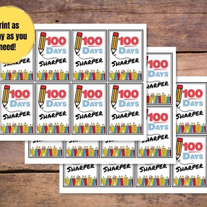 100th Day of School Printable Gift Tags for Students, Gift From ...