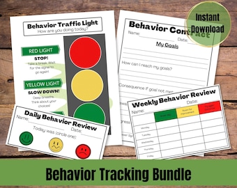 Rainbow Traffic Light Behavior Chart - Etsy