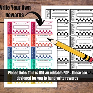 Reward Coupons, Kids Reward Punch Cards, Printable Rewards - Etsy