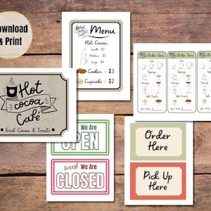 Pretend Play Hot Cocoa Stand, Printable Hot Chocolate Stand Set - Etsy