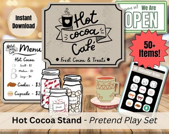 Hot Cocoa Dramatic Play Printable, Coffee Shop Dramatic Play, Cafe ...
