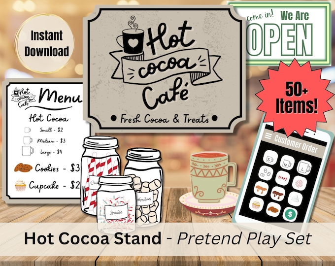 Hot Chocolate Stand Dramatic Play - Etsy Canada