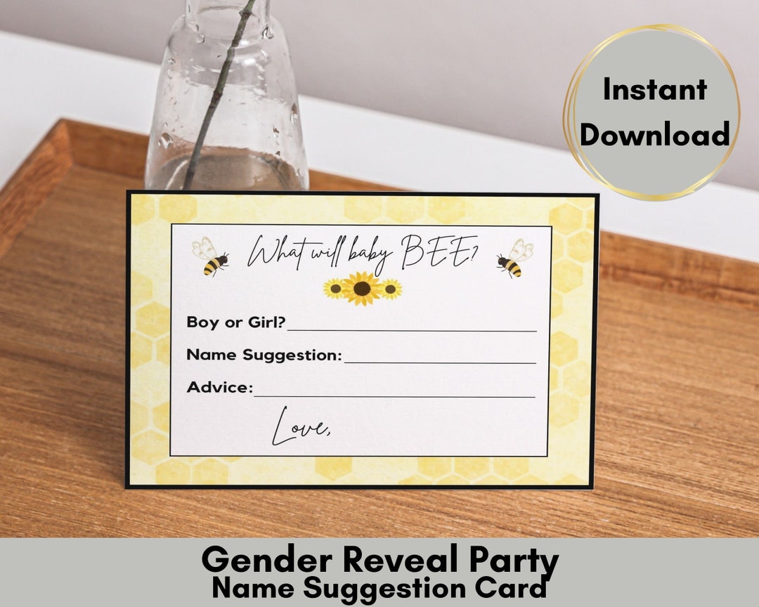 Gender Reveal Party Name Suggestion and Advice Card, Nautical Themed ...