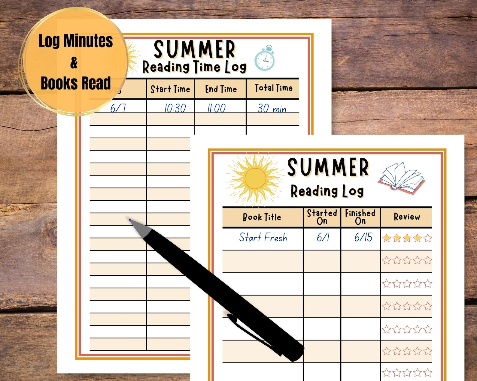 Summer Reading Challenge, Printable Reading Challenge Tracker Bundle - Etsy