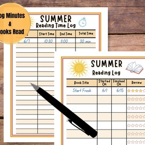 Summer Reading Challenge, Printable Reading Challenge Tracker Bundle - Etsy