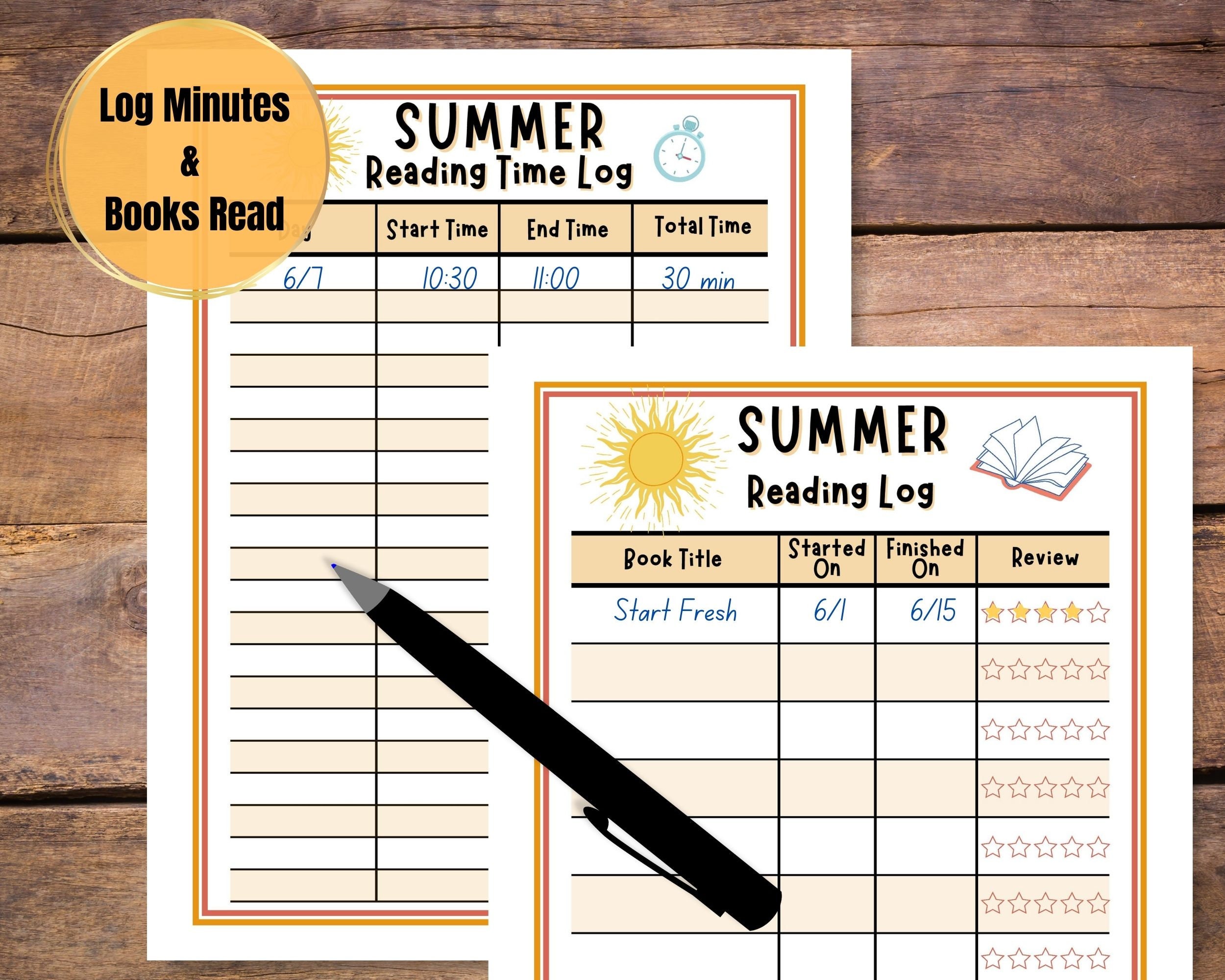 Summer Reading Challenge, Printable Reading Challenge Tracker Bundle - Etsy