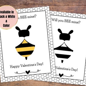 Valentine's Day Handprint Craft, Printable Bee Mine Handprint for Kids ...