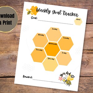 Printable Weekly Goal Tracker, Habit Tracker - Etsy