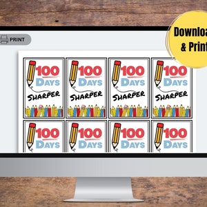 100th Day of School Printable Gift Tags for Students, Gift From ...