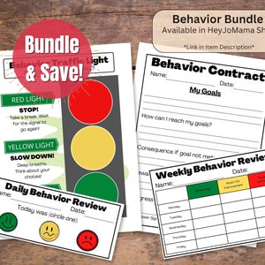 Traffic Light Behavior Chart, Printable Behavior Chart for Kids - Etsy