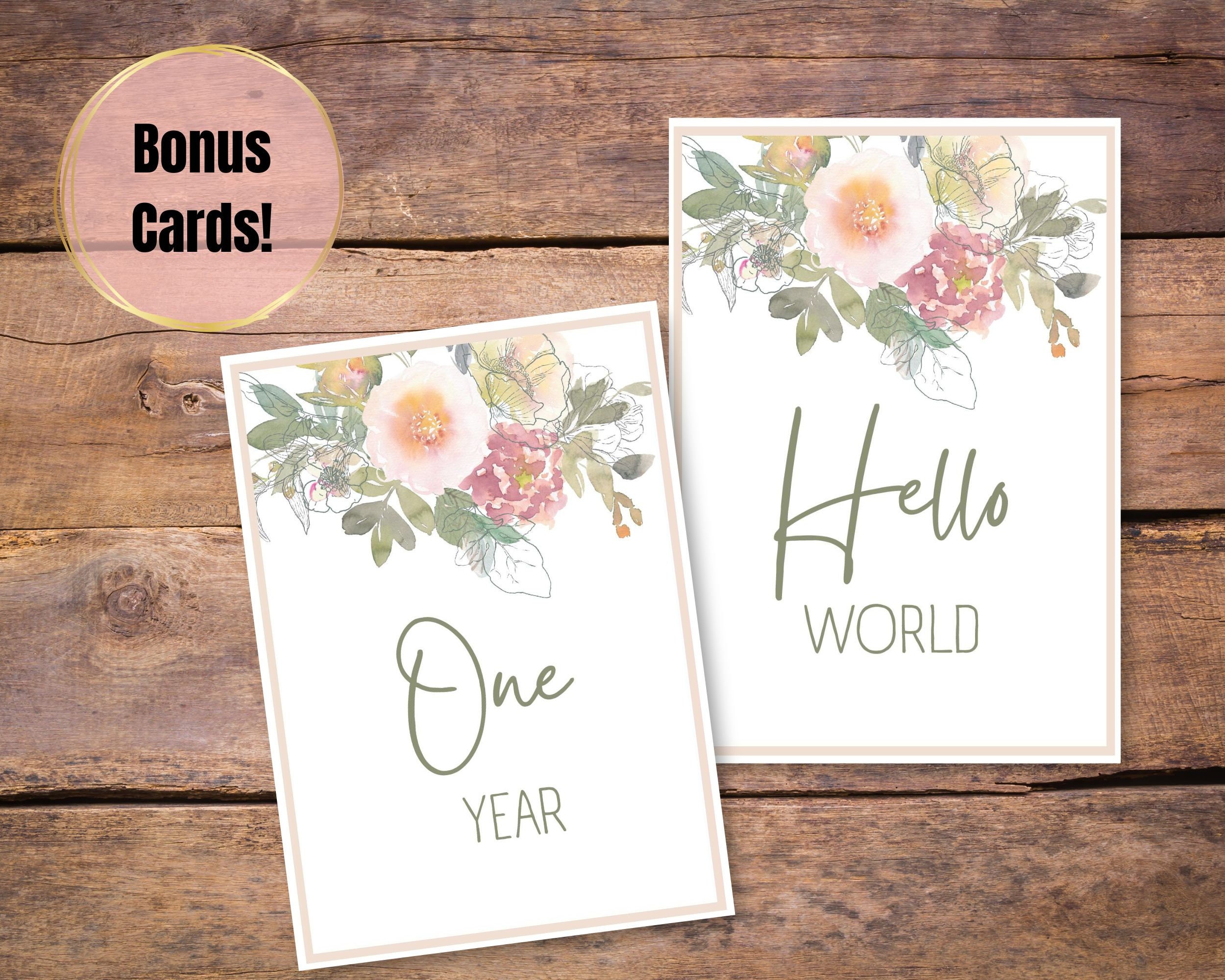 Printable Baby Milestone Cards Monthly Milestone Cards for - Etsy