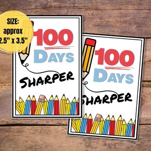 100th Day of School Printable Gift Tags for Students, Gift From ...