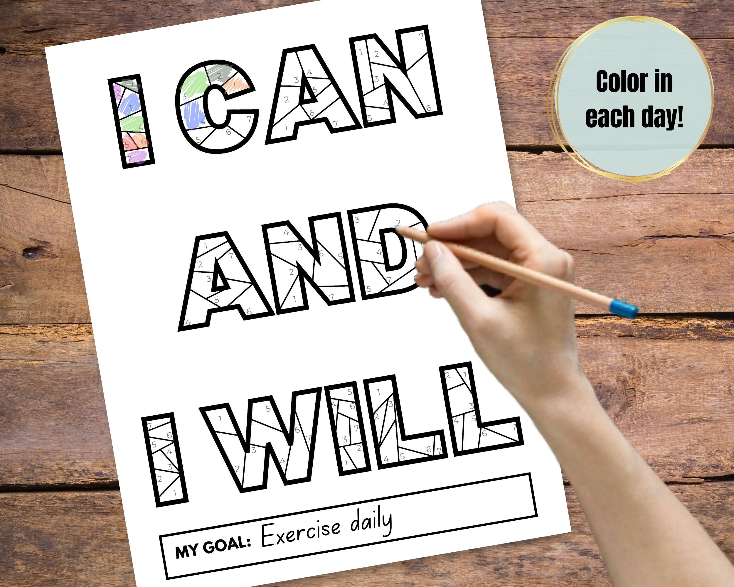 Color in Habit Tracker, 12 Week Habit Tracker Printable - Etsy