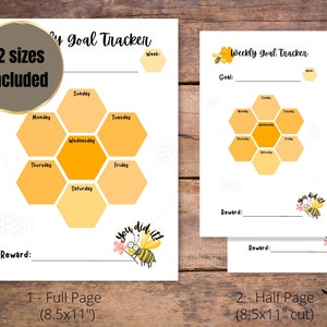 Printable Weekly Goal Tracker, Habit Tracker - Etsy