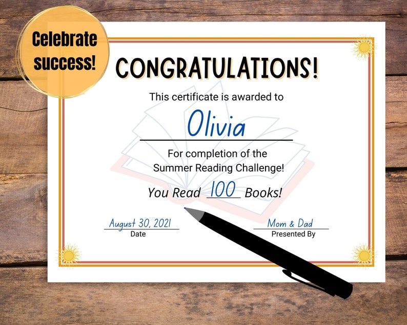 Summer Reading Challenge, Printable Reading Challenge Tracker Bundle - Etsy