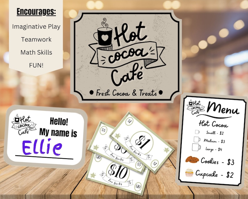 Pretend Play Hot Cocoa Stand, Printable Hot Chocolate Stand Set - Etsy