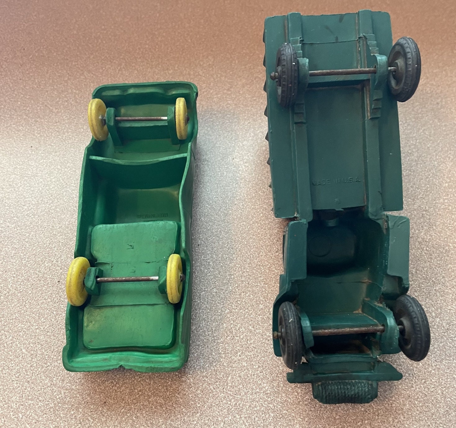 Vintage Auburn Ford Ranchero Toy Truck and Military Toy Truck 656 ...