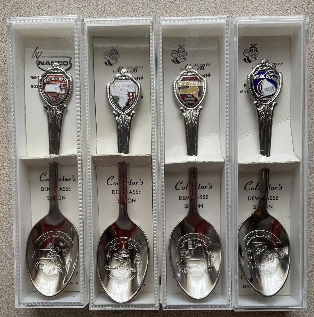 Vintage Collectible State Spoons With Boxes, Vintage State Spoons ...
