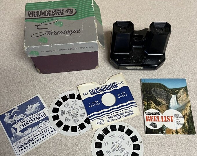 1950s View Master Stereoscope With View Master Reels and Reel List in ...